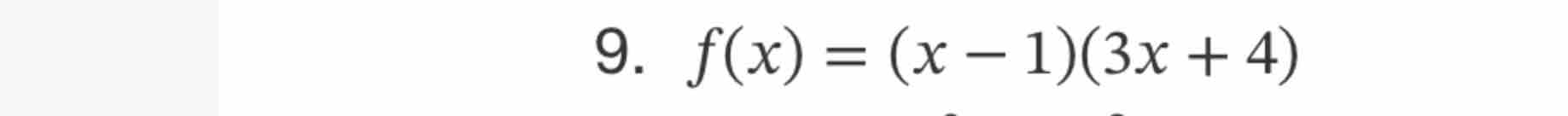 Solved f(x)=(x-1)(3x+4).find the derivative using the | Chegg.com