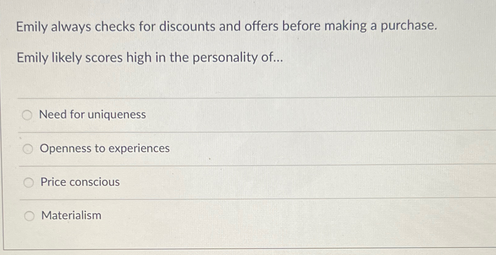 Solved Emily always checks for discounts and offers before | Chegg.com