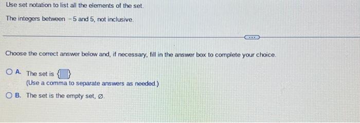 Solved Use set notation to list all the elements of the set. | Chegg.com