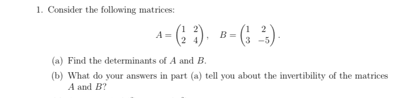 Solved Consider the following | Chegg.com