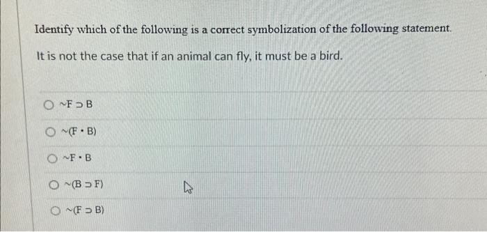 Identify which of the following is a correct | Chegg.com