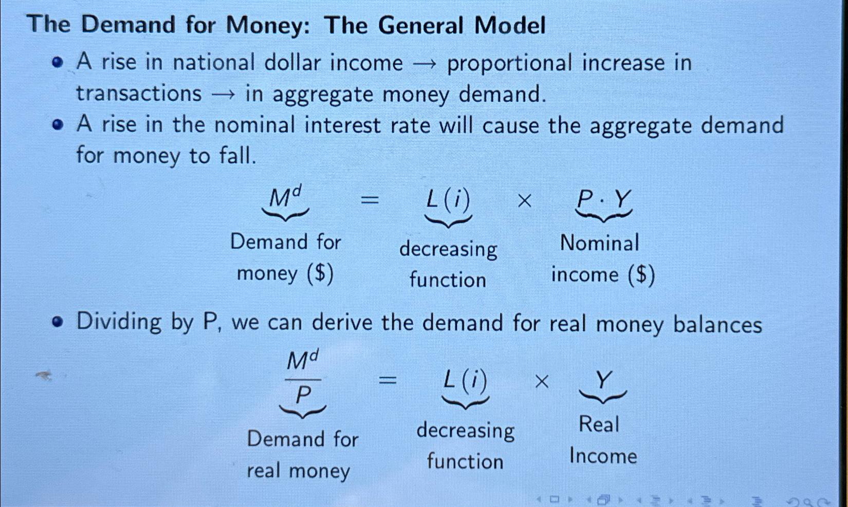 Solved The Demand for Money: The General ModelA rise in | Chegg.com