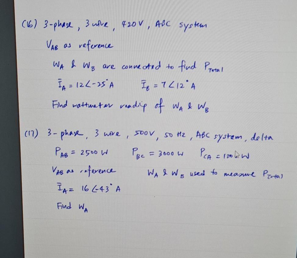 Solved (142 3 phase balanced , ABC, star-connected system : | Chegg.com