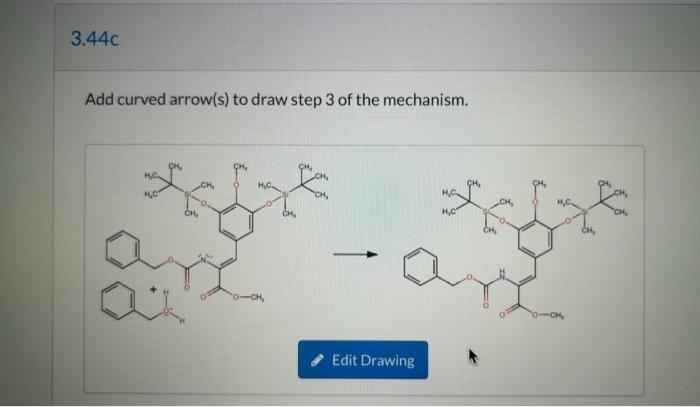 Solved Add curved arrow(s) to draw step 3 of the | Chegg.com