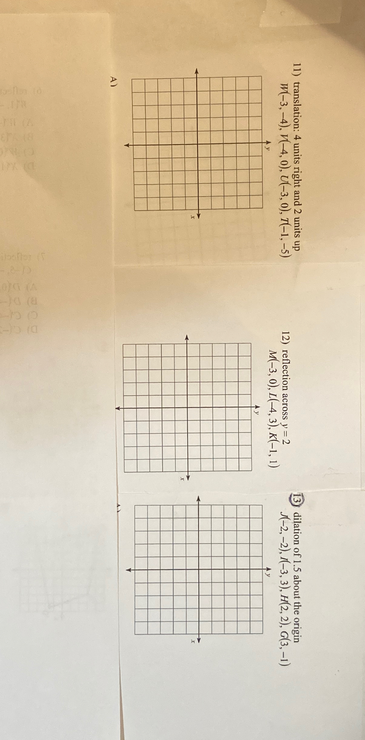 Solved Graph The Image Of The Figure Using The