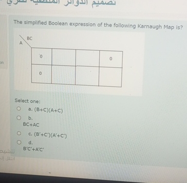 Solved The simplified Boolean expression of the following | Chegg.com