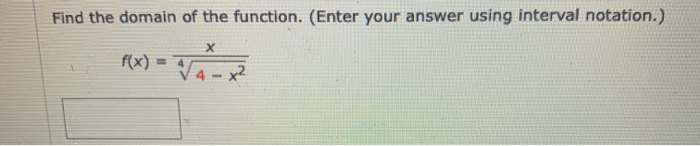 Solved Find the domain of the function. (Enter your answer | Chegg.com