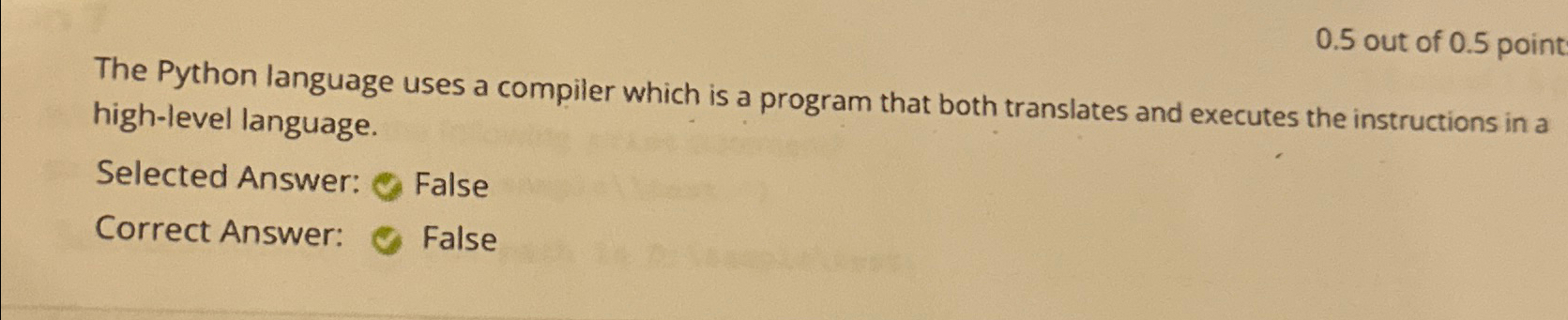 Solved 0.5 ﻿out of 0.5 ﻿pointThe Python language uses a | Chegg.com