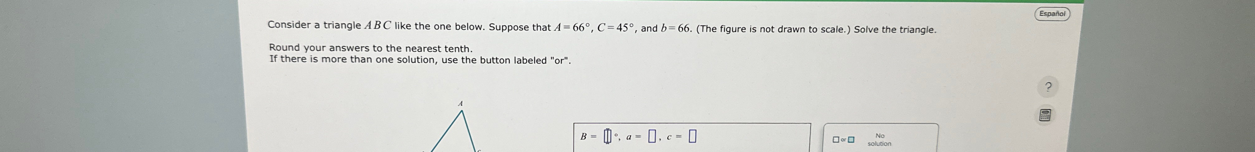 Solved Consider a triangle ABC like the one below. Suppose | Chegg.com