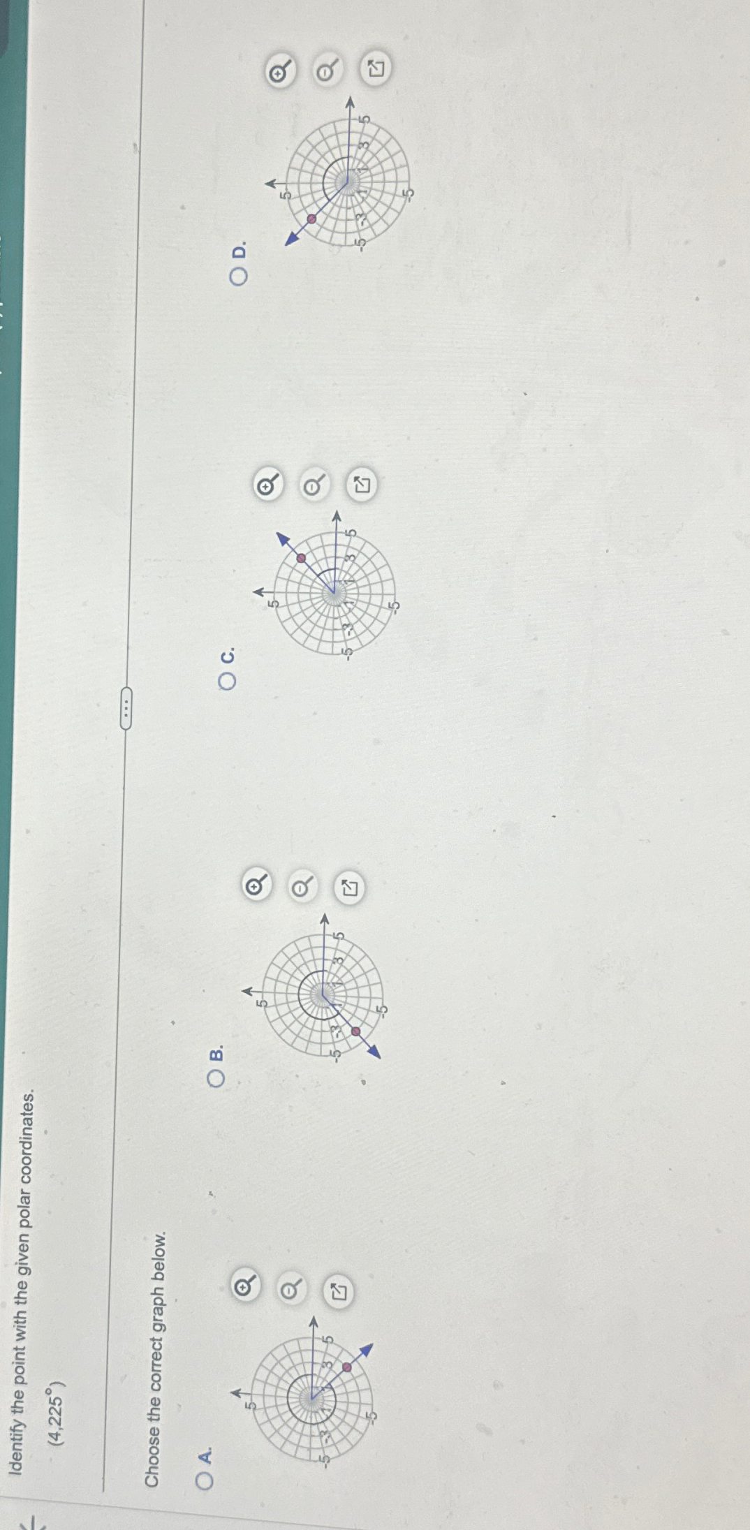 Solved Identify the point with the given polar | Chegg.com
