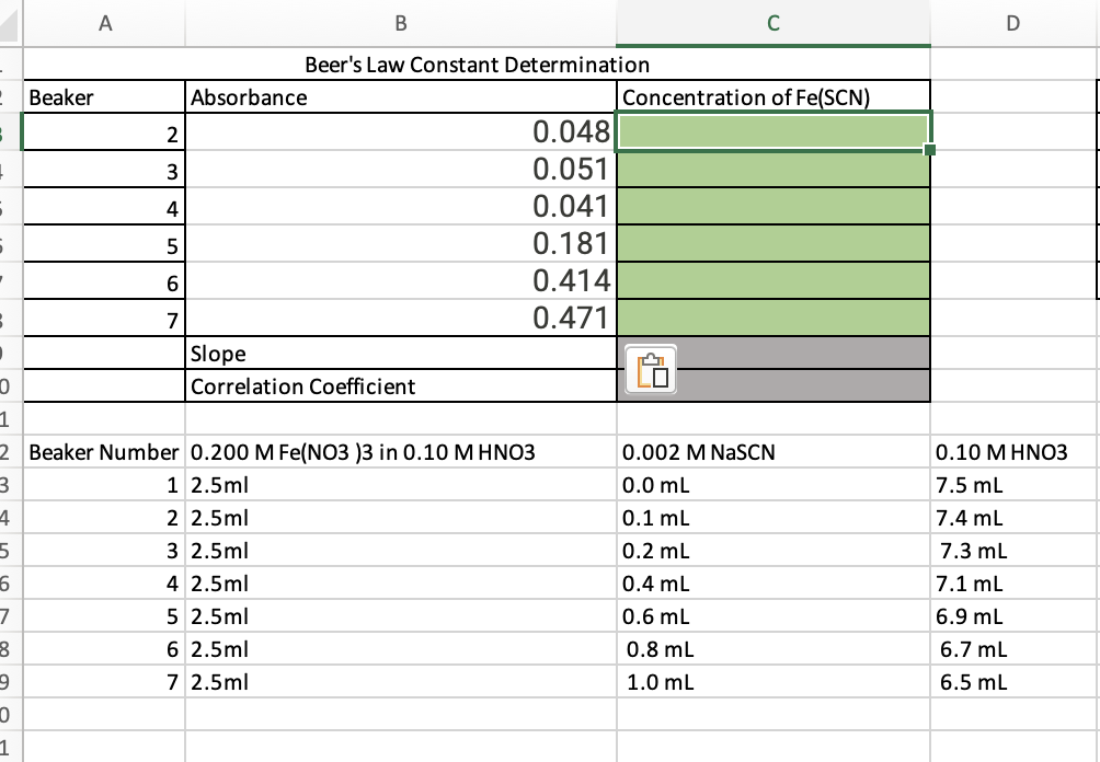 please help me find the concentration | Chegg.com