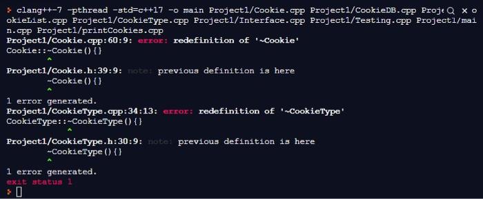Solved > clang++-7 pthread -std=c++17 -o main | Chegg.com