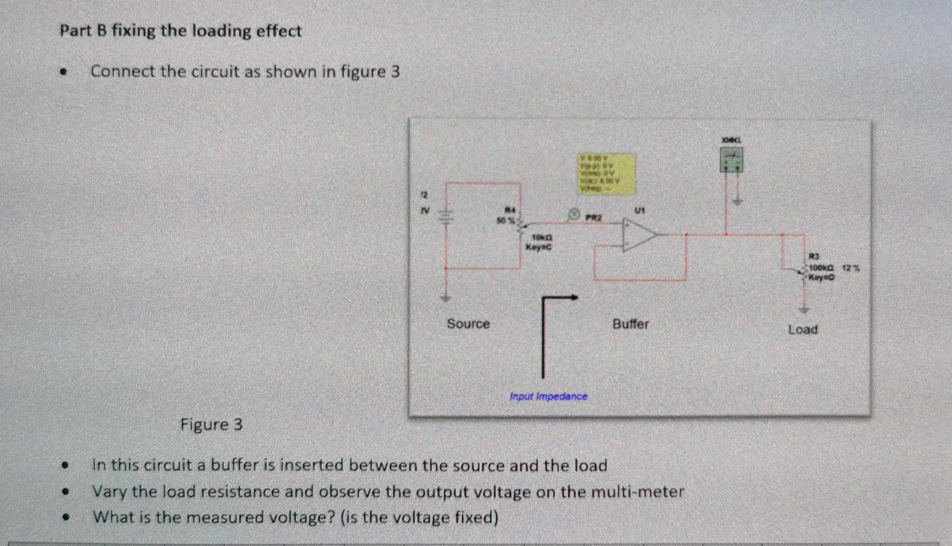 Solved Lab 1 Signal conditioning: Effect of loading | Chegg.com