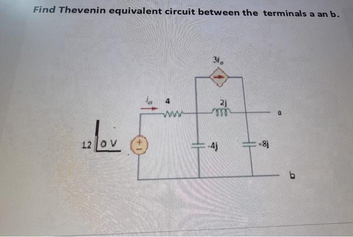 Solved Find Thevenin equivalent circuit between the | Chegg.com