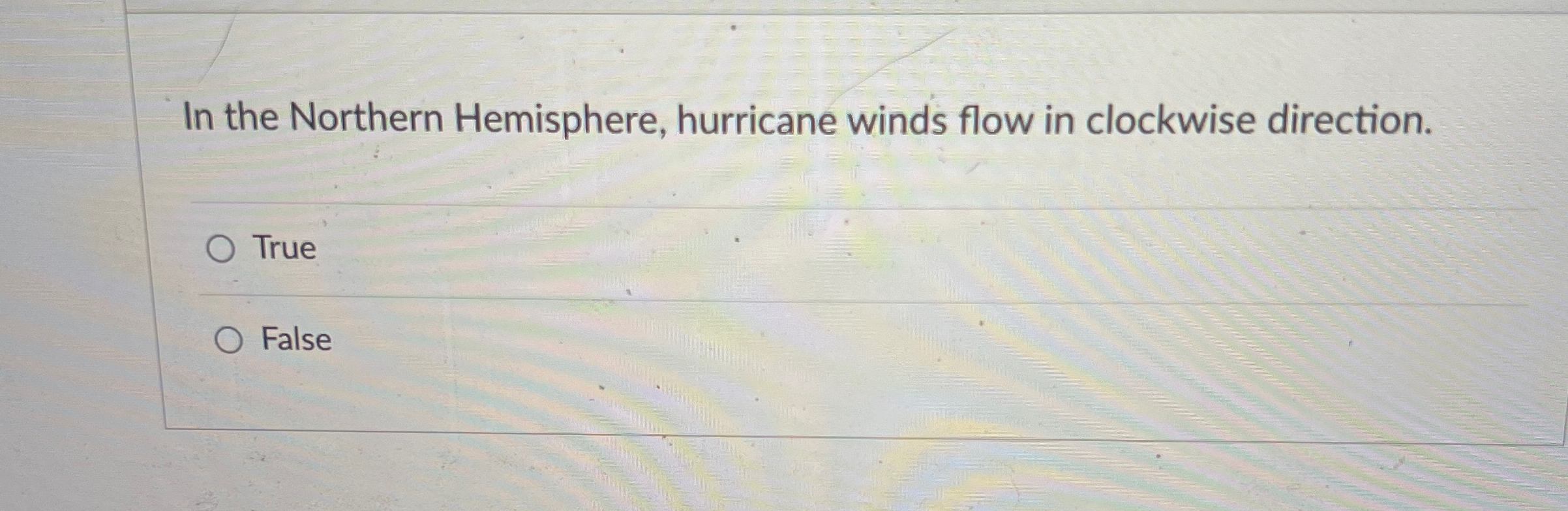 Solved In the Northern Hemisphere, hurricane winds flow in | Chegg.com