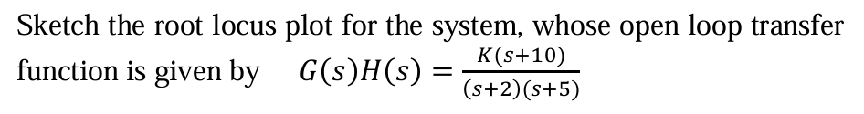 Solved Sketch the root locus plot for the system, whose open | Chegg.com