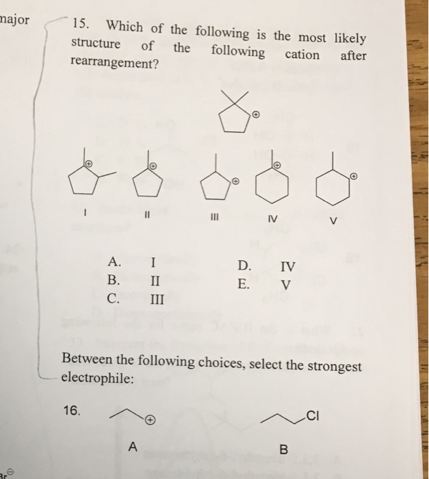 Solved major 15. Which of the following is the most likely | Chegg.com