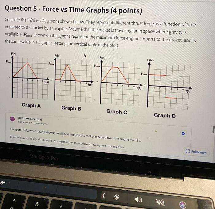 Solved Question 5 - Force vs Time Graphs (4 points) Consider | Chegg.com