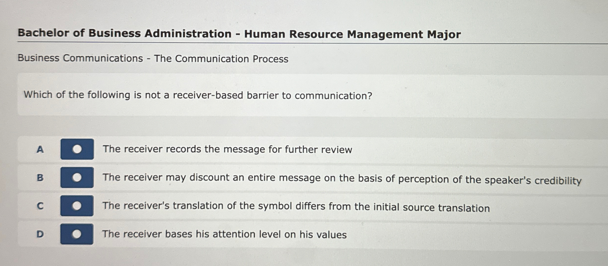 Solved Bachelor of Business Administration - ﻿Human Resource | Chegg.com