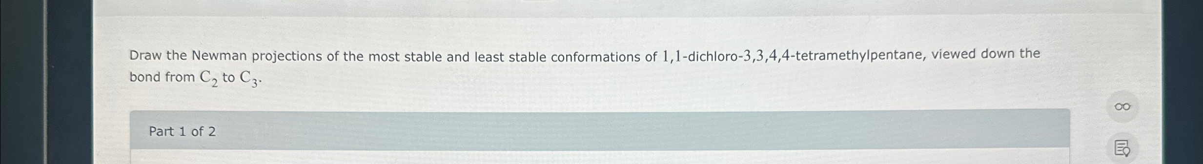 Solved Draw the Newman projections of the most stable and | Chegg.com