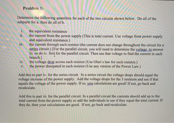 Solved Problem 1: Determine the following quantities for | Chegg.com