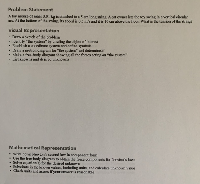 Solved Can You Please Solve This Problem Using This Format Chegg