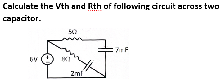 Solved Calculate the Vth and Rth of following circuit across | Chegg.com