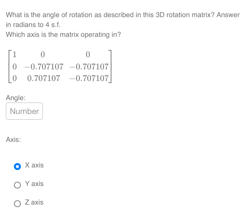 Solved What is the angle of rotation as described in this 3D | Chegg.com