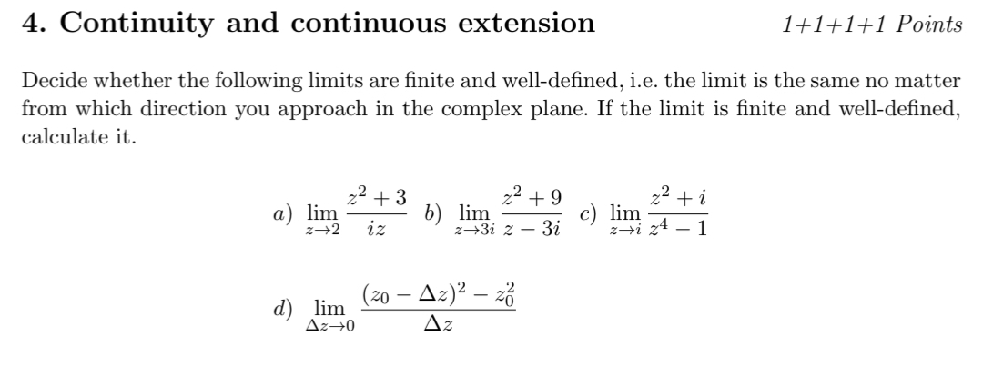 Solved Continuity and continuous extension1+1+1+1 | Chegg.com