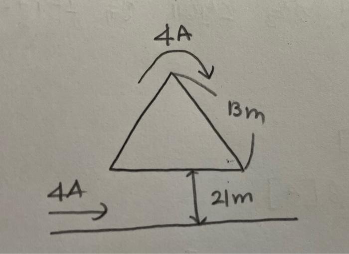 Solved 4A flows in an equilateral triangle ring with an | Chegg.com