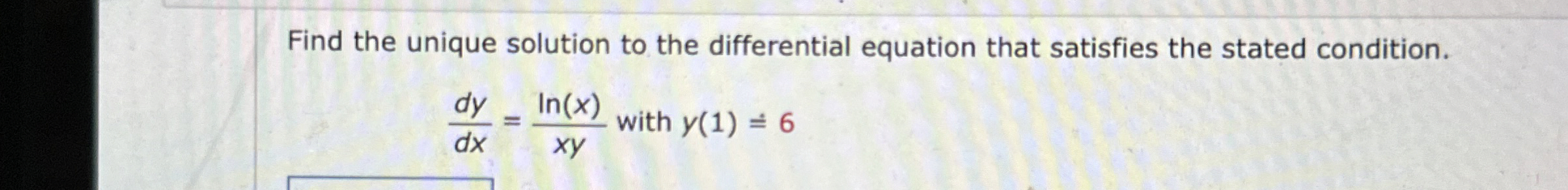 Solved Find the unique solution to the differential equation | Chegg.com