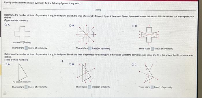 Solved Identify and sketch the lines of symmetry for the | Chegg.com