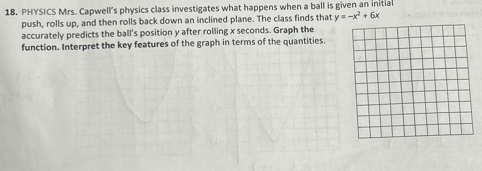 Solved PHYSICS Mrs. ﻿Capwell's physics class investigates | Chegg.com
