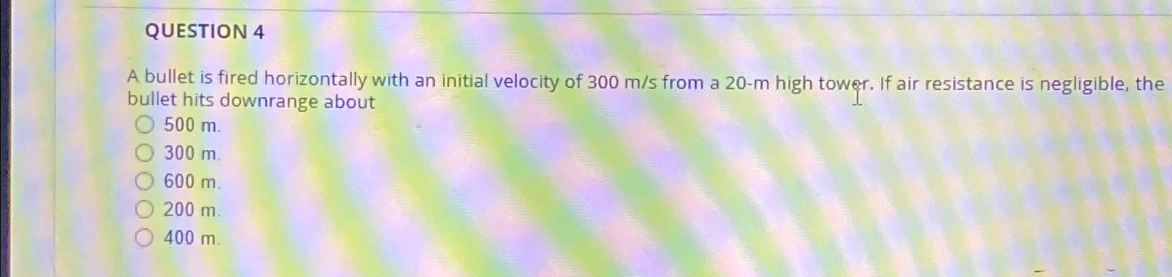 Solved QUESTION 4A bullet is fired horizontally with an | Chegg.com