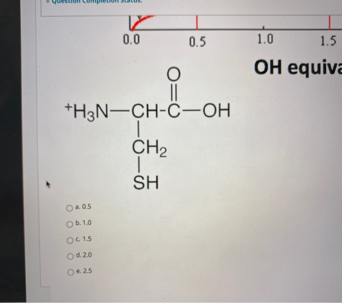 Solved Use the following acid titration chart of cysteine to | Chegg.com