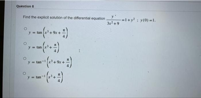 Solved Question 6 Given the logistic differential equation | Chegg.com