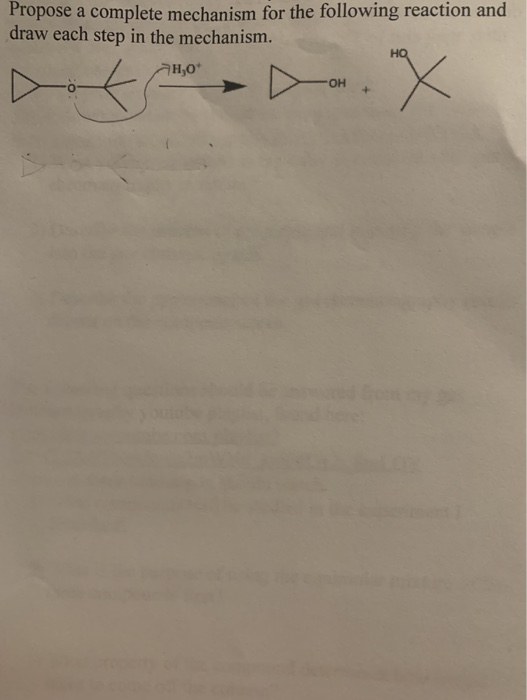 Solved Propose a complete mechanism for the following | Chegg.com