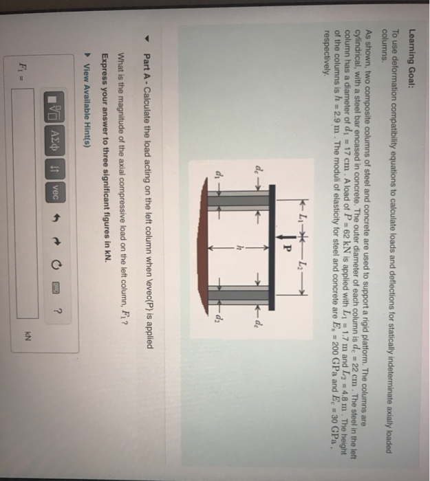 Solved Learning Goal: To use deformation compatibility | Chegg.com