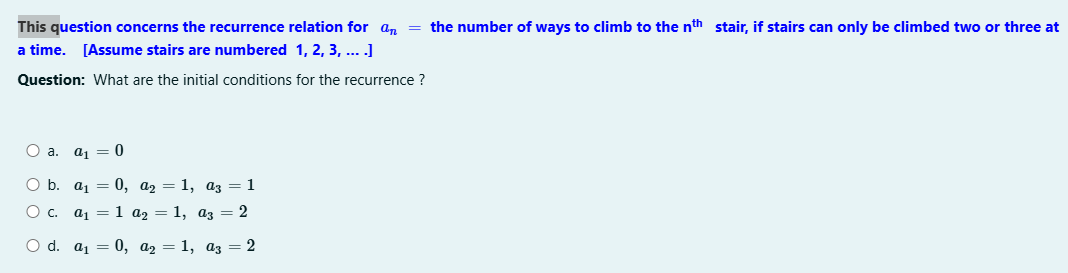 Solved This question concerns the recurrence relation for | Chegg.com