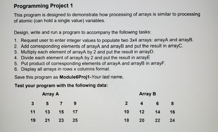 Solved Programming Project 1 This program is designed to | Chegg.com