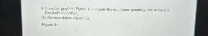 Solved 4. Consider graph in Figure 1, compute the minimum | Chegg.com Solved 4. Consider graph in Figure 1, compute the minimum | Chegg.com