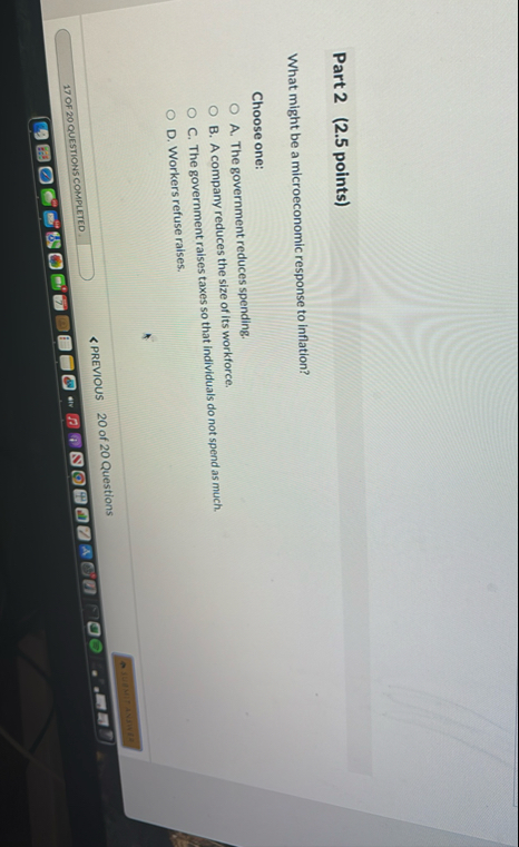 Solved Part 2 ( 2.5 ﻿points)What might be a microeconomic | Chegg.com