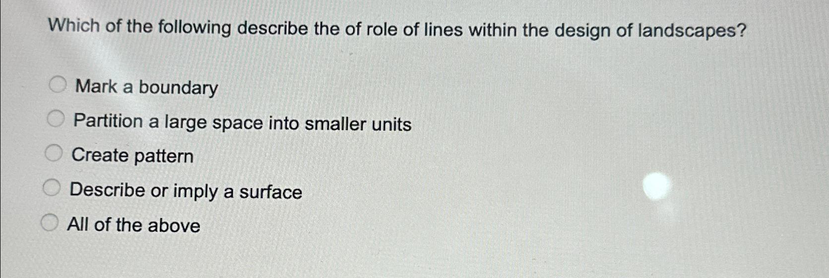 Solved Which of the following describe the of role of lines | Chegg.com