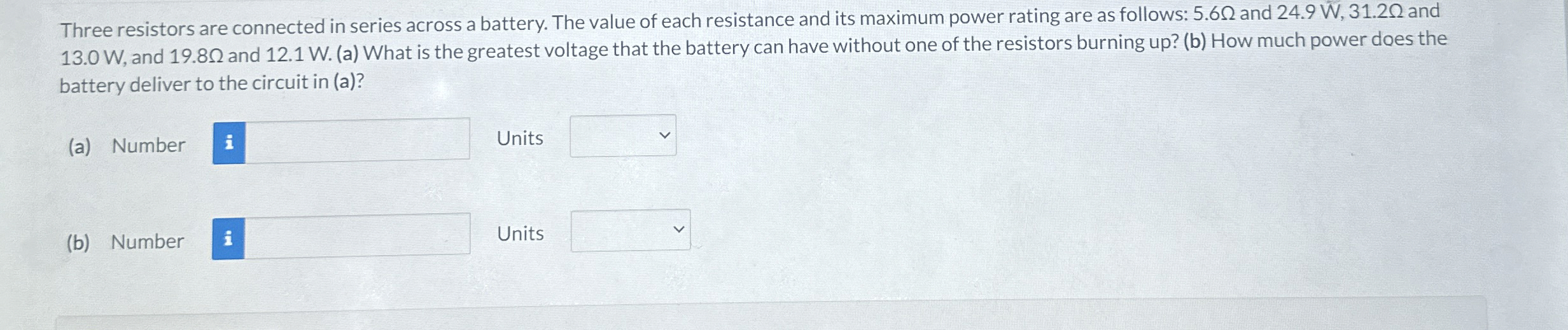 Solved Three resistors are connected in series across a | Chegg.com
