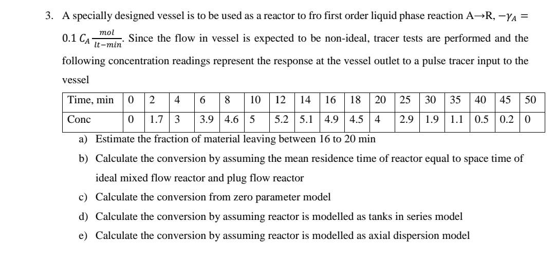 Solved A specially designed vessel is to be used as a | Chegg.com