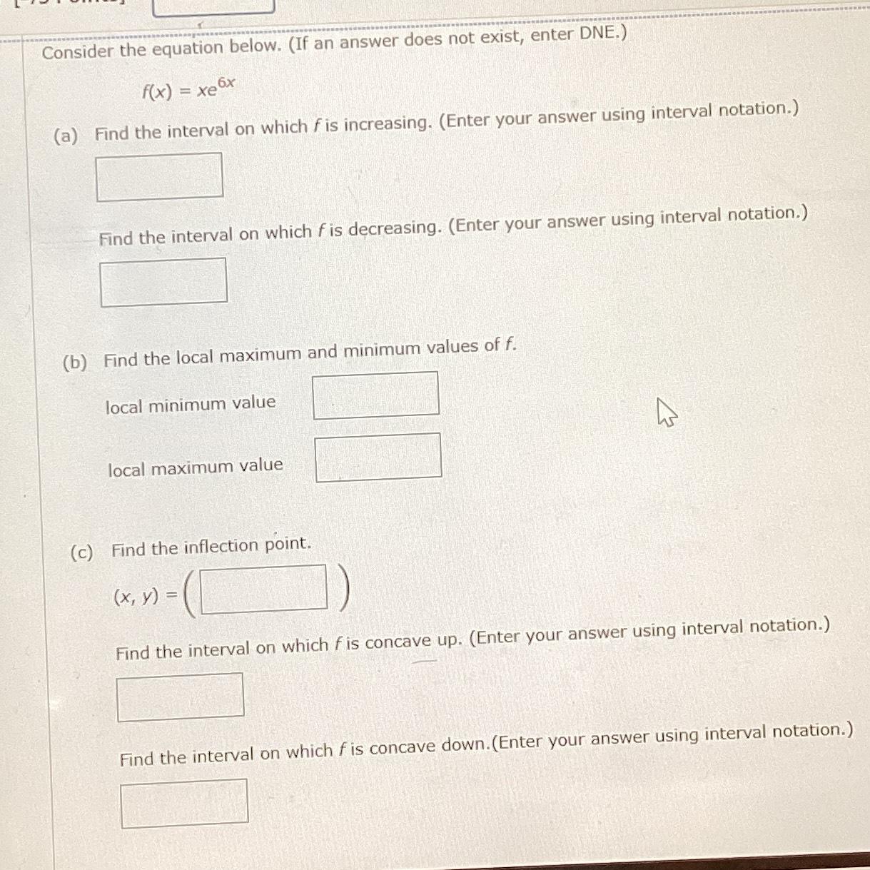Solved Consider the equation below. (If an answer does not | Chegg.com
