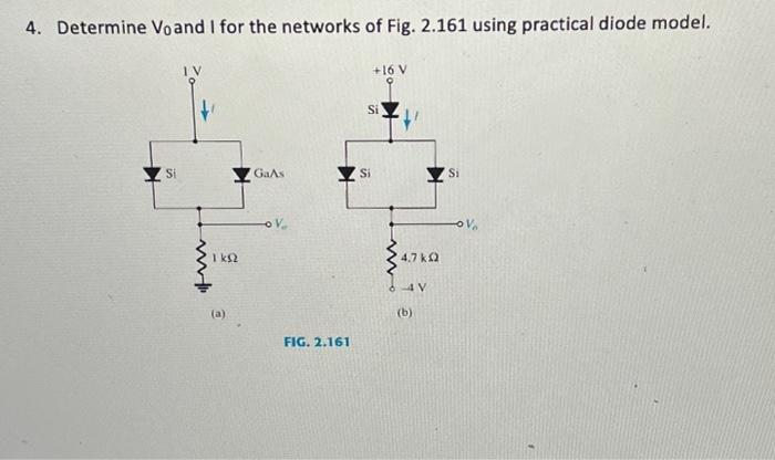 Solved 4. Determine V0 and I for the networks of Fig. 2.161 | Chegg.com