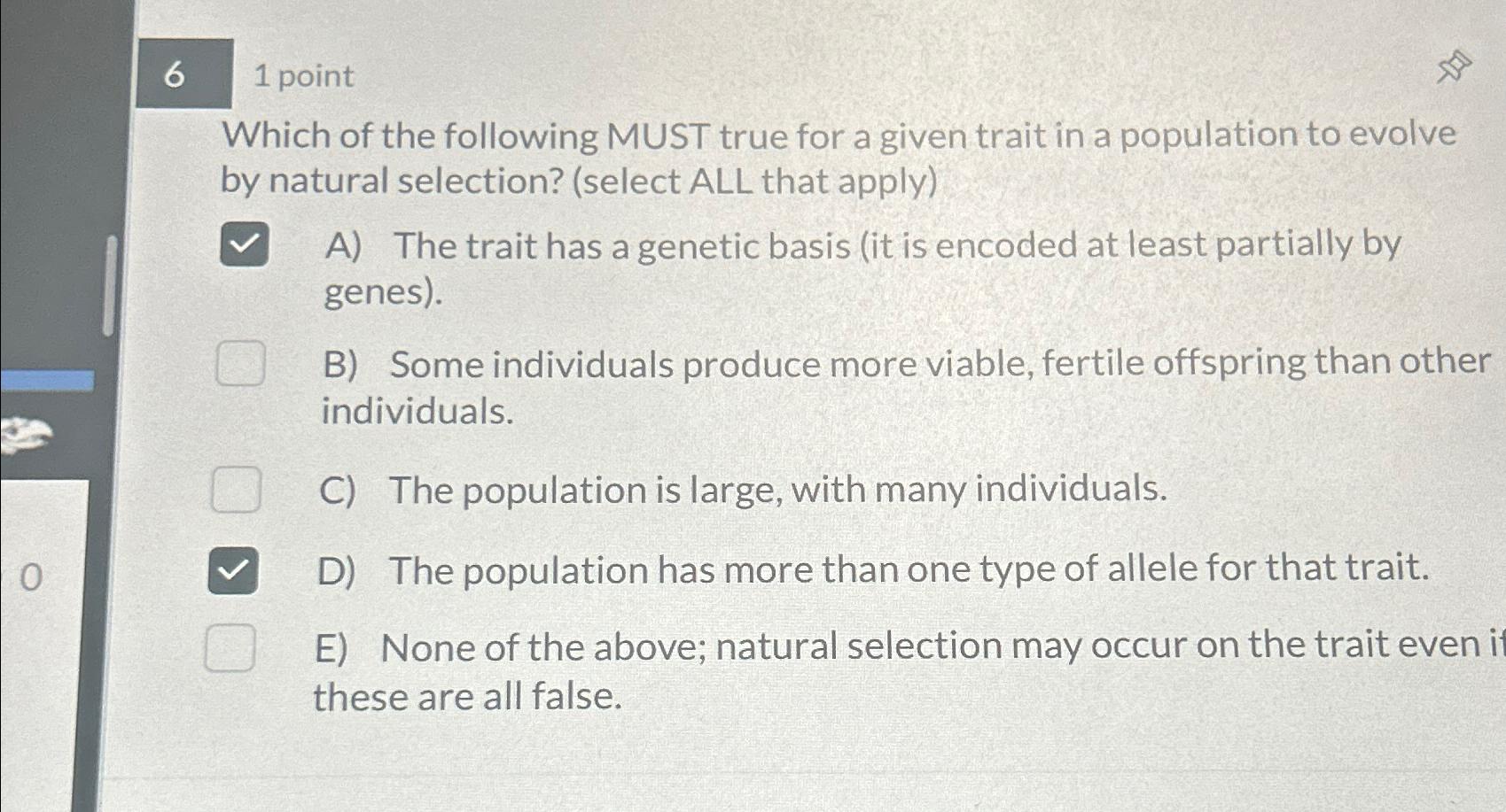 Solved 61 ﻿pointWhich of the following MUST true for a given | Chegg.com