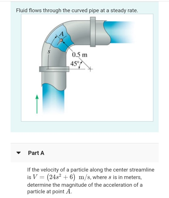 Solved Fluid flows through the curved pipe at a steady rate. | Chegg.com
