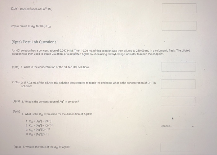 Solved Data And Lab Submission - Determination Of Solubility | Chegg.com